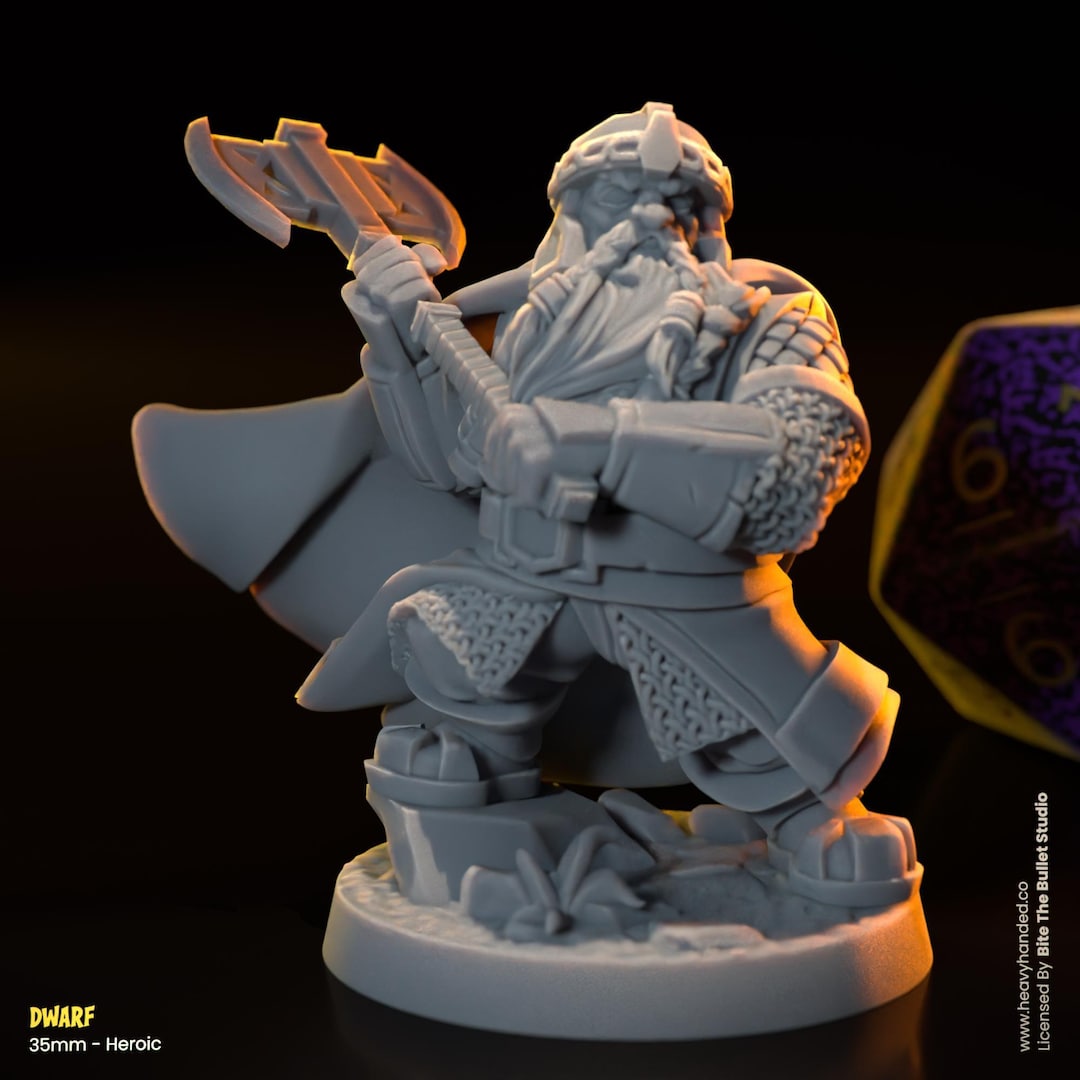 Dwarf (gimli) Miniature | Dungeons and Dragons Mini RPG Tabletop ...