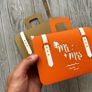 Destination Invitation Suitcase Svg Template Cricut, 5x7 Travel Wedding ...