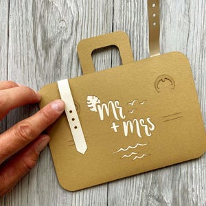 Destination Invitation Suitcase Svg Template Cricut, 5x7 Travel Wedding ...