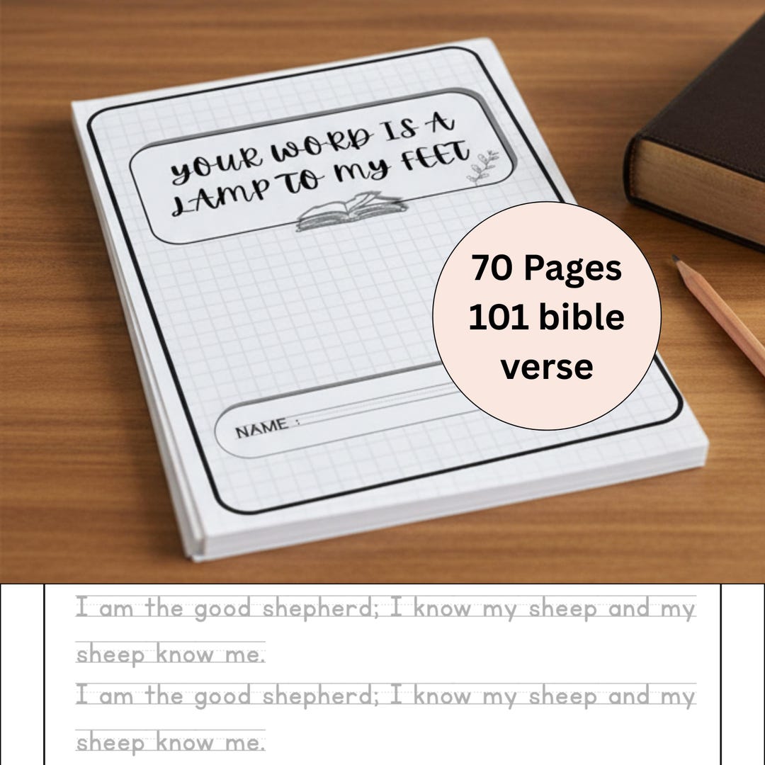 Bible Verse Tracing Pages, Penmanship Activity, Kids Bible Study ...