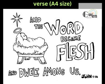 Christmas Printable Coloring Page, Jesus Coloring Page for Kids ...