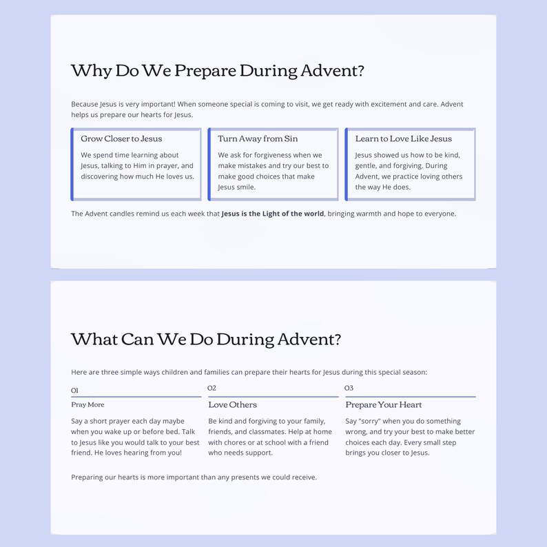 Advent Presentation Slides for Kids, Canva Pro Editable Template ...