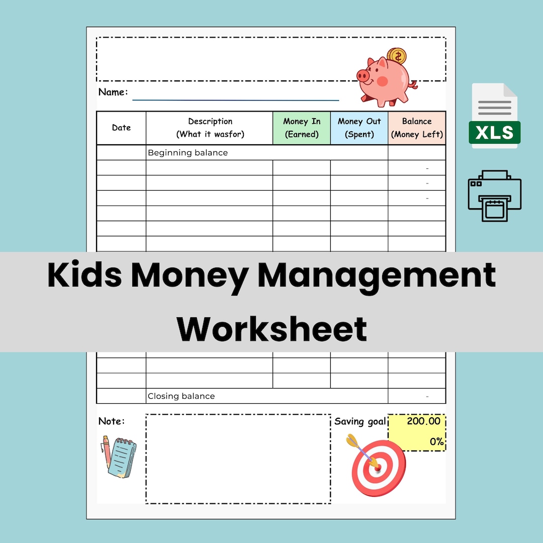 Kids Money Management Worksheet | Printable Budgeting Activity ...