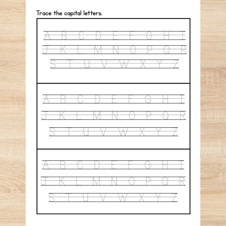 Alphabet Tracing Worksheet – ABC Learning Pages – A-Z Coloring Book ...