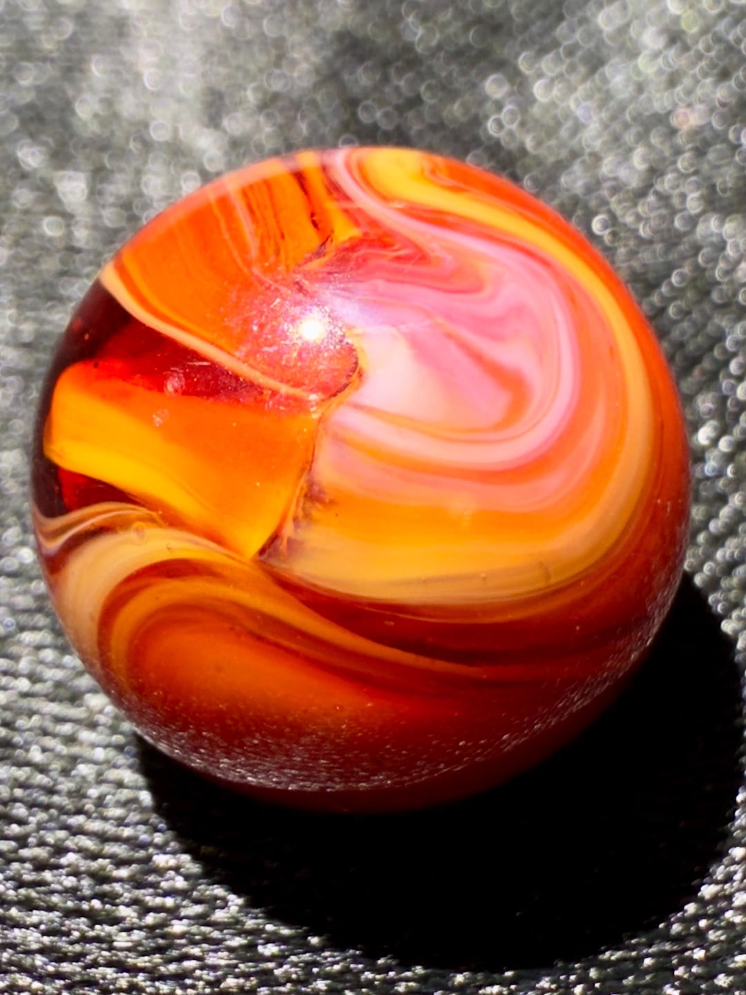 Peltier Feathered Red Slag Marble - Etsy