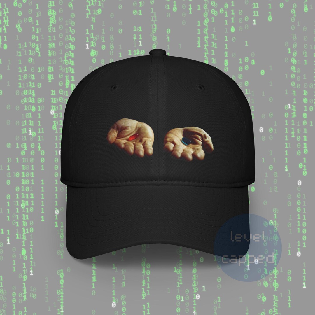 Red Pill Blue Pill Baseball Cap, Y2K Accessories, Dad Gift, Science ...