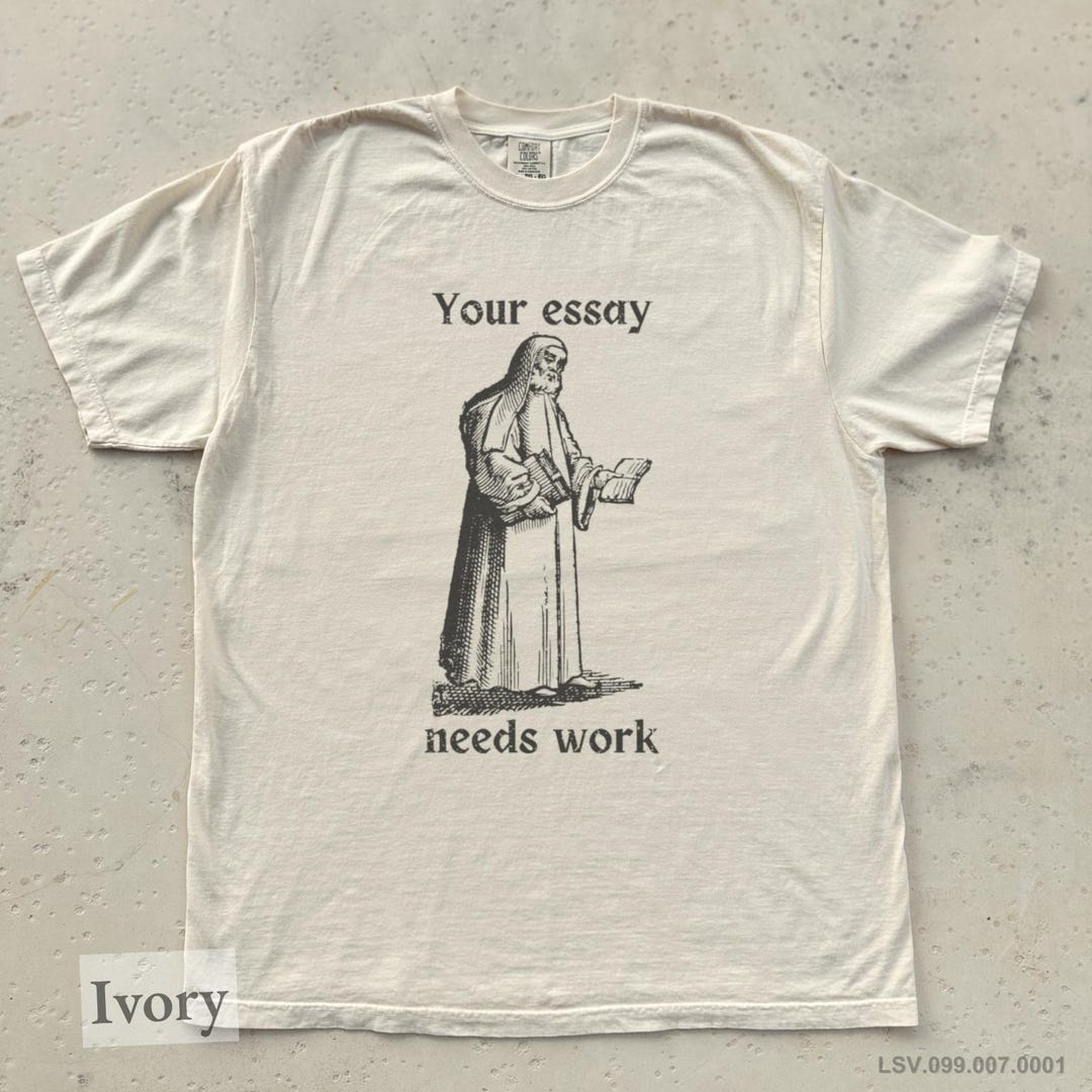 Disappointed Professor | Medieval Scholar Woodcut Graphic Tee, Gift for ...