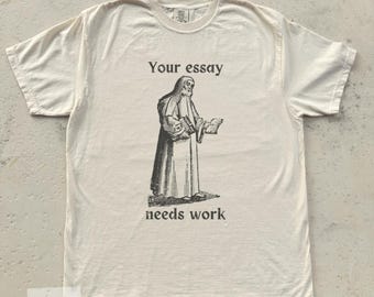 Disappointed Professor | Medieval Scholar Woodcut Graphic Tee, Gift for ...