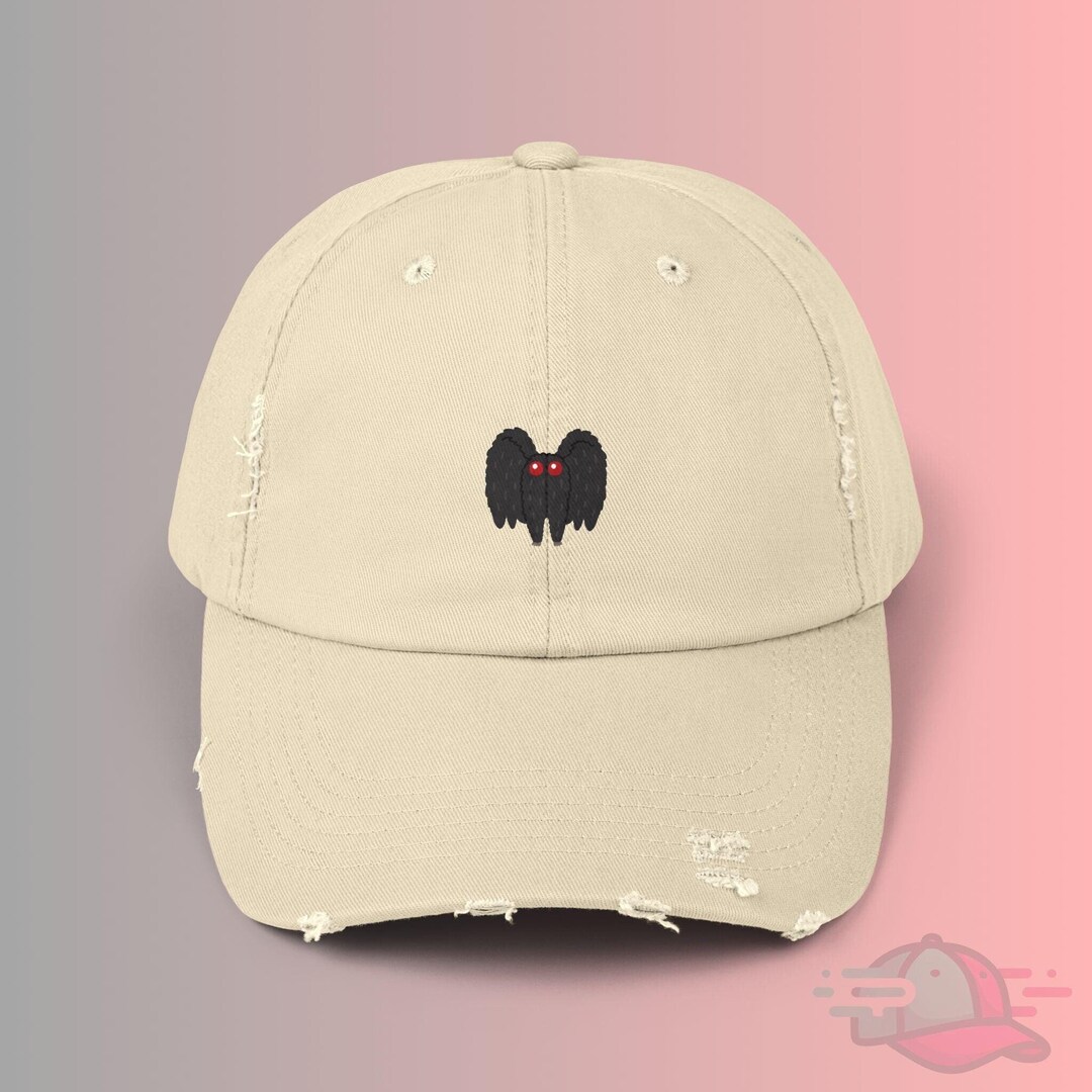 Mothman Distressed Cap, Cryptid Hat, Cryptozoology Gift, Cryptidcore ...