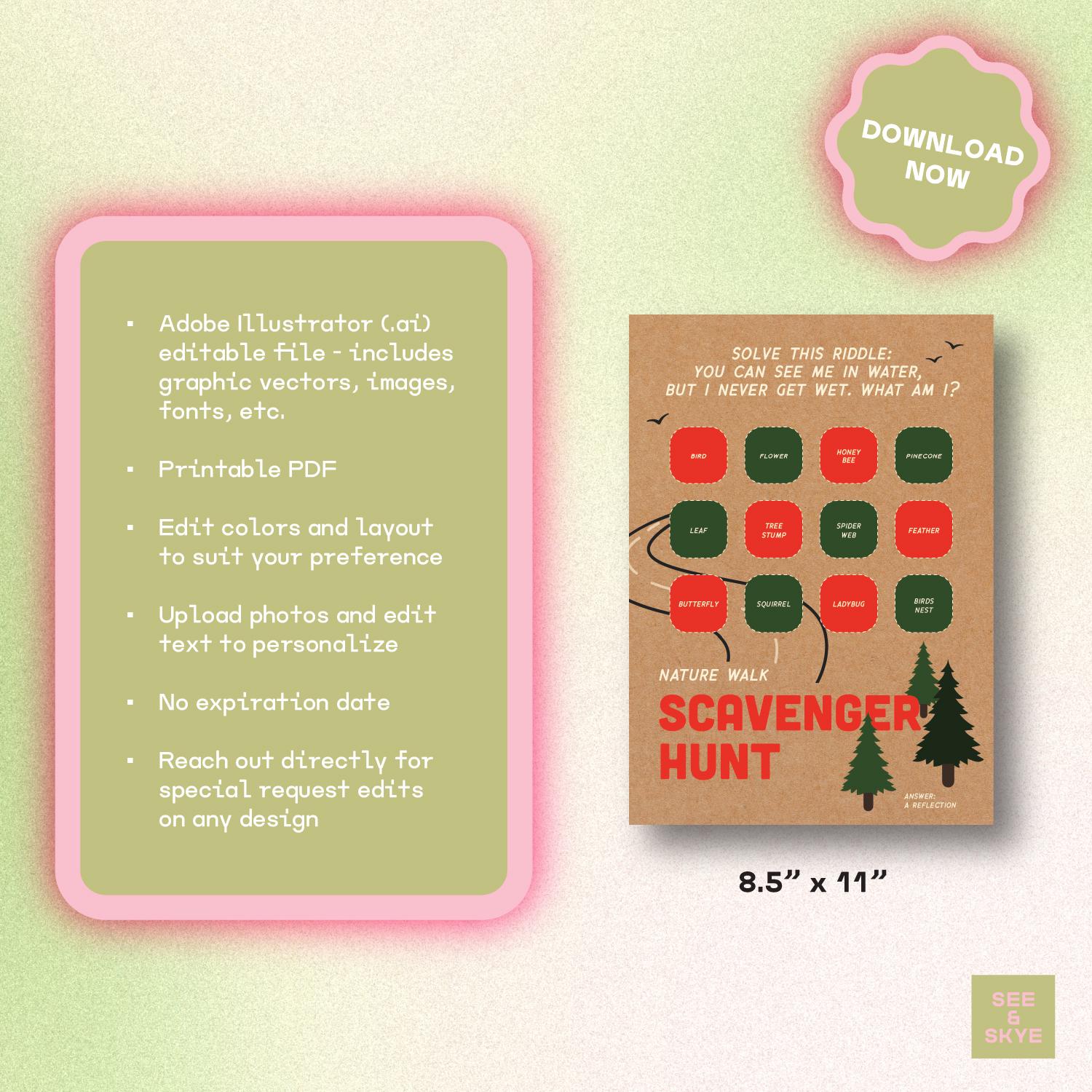 Camp-themed Games | Scavenger Hunt | Kids Birthday Party | Camp Party ...