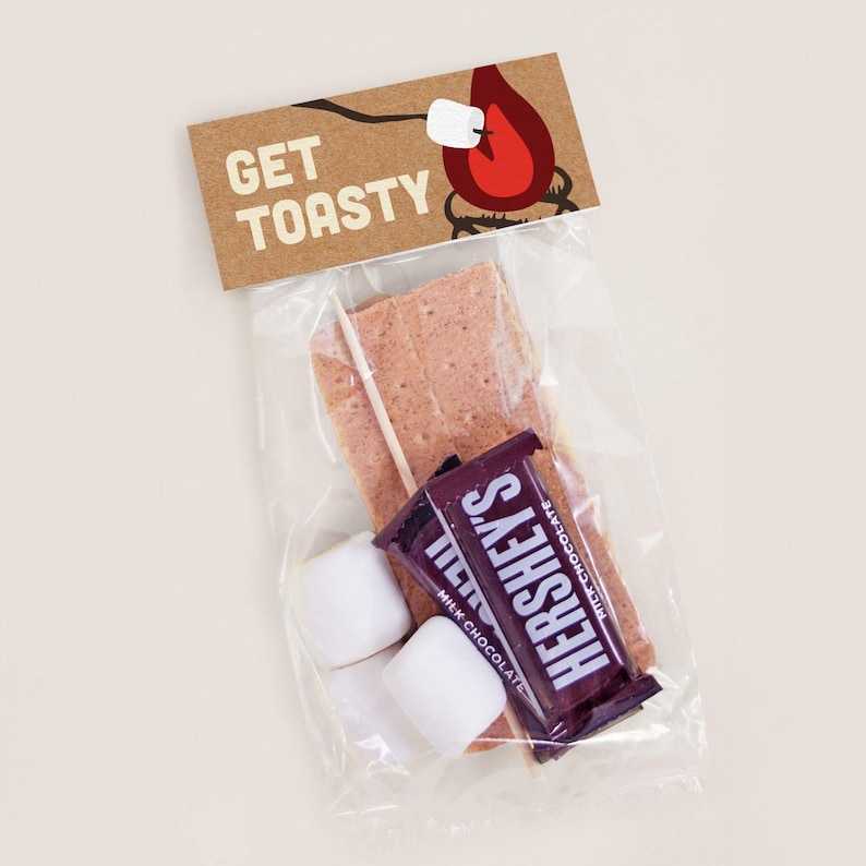 Camp-themed S'mores Kit | Party Favors | S'mores Label | Camp Party ...