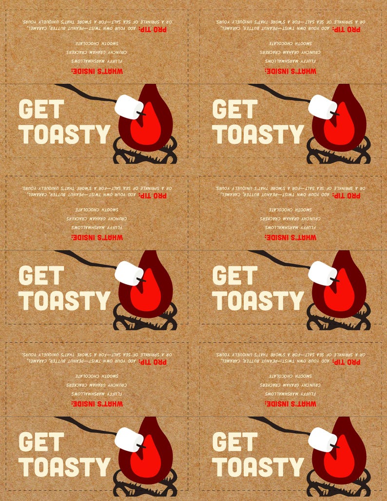 Camp-themed S'mores Kit | Party Favors | S'mores Label | Camp Party ...