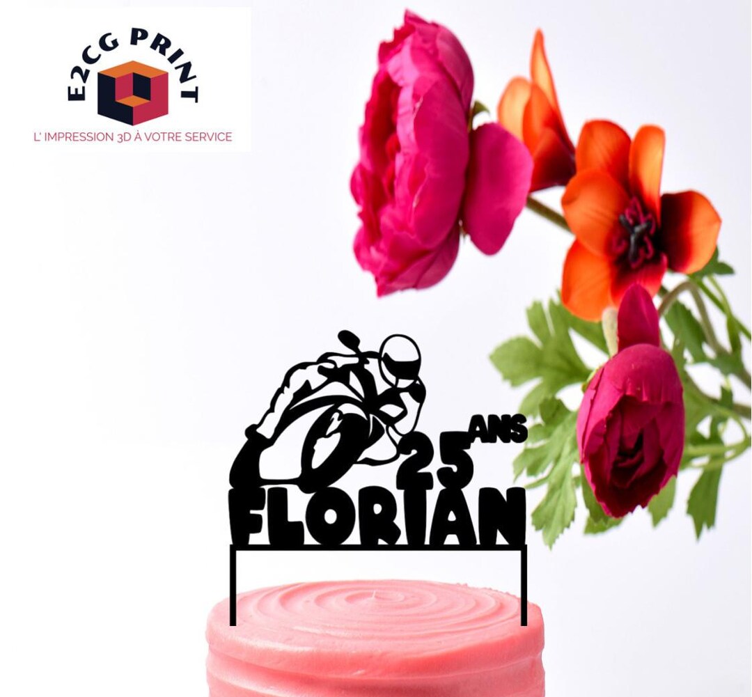 Topper Cake BIKER MOTORCYCLE RACING Yamaha Honda Suzuki 100% ...