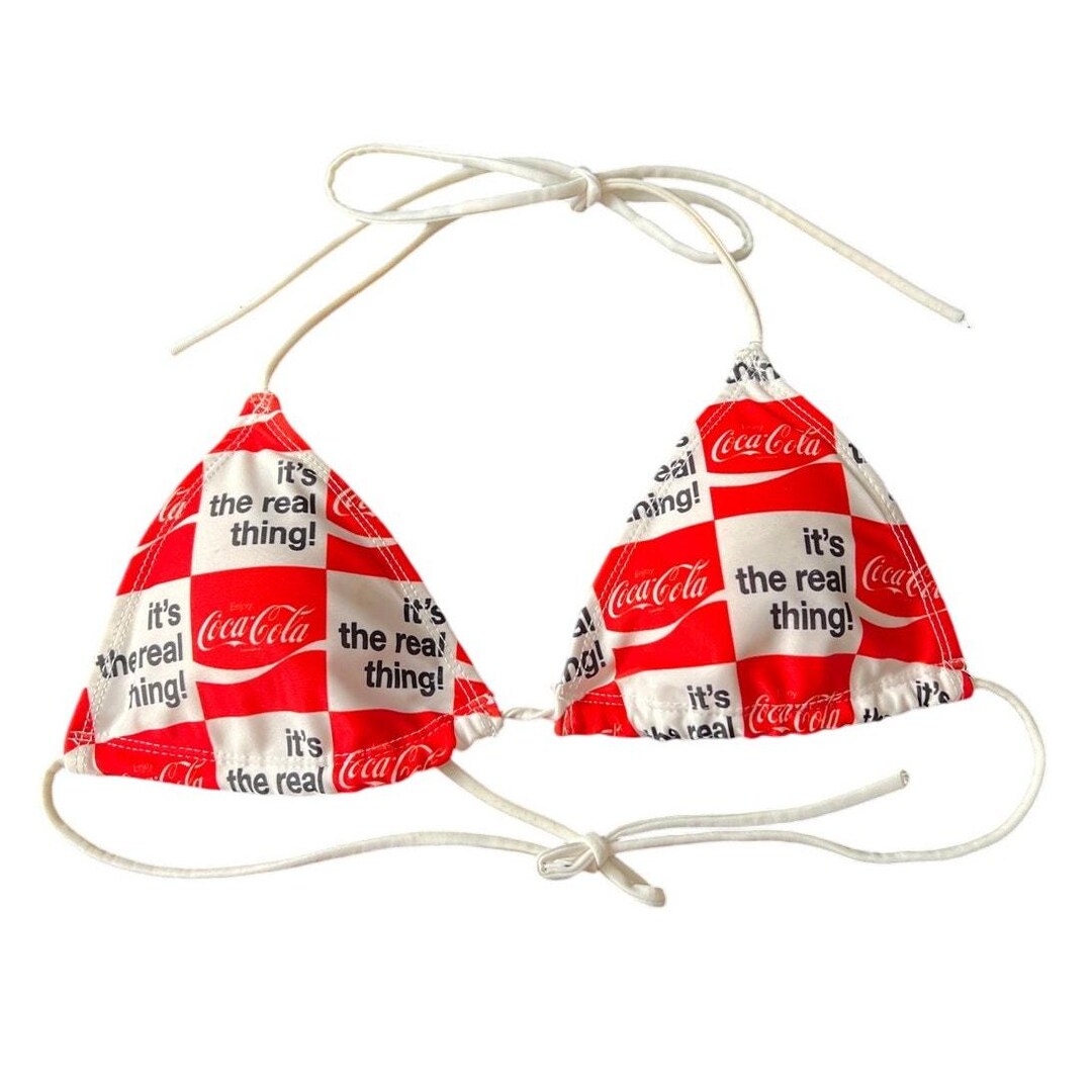 Coca Cola It's the Real Thing Triangle Bikini Swim Top *dimensions in ...