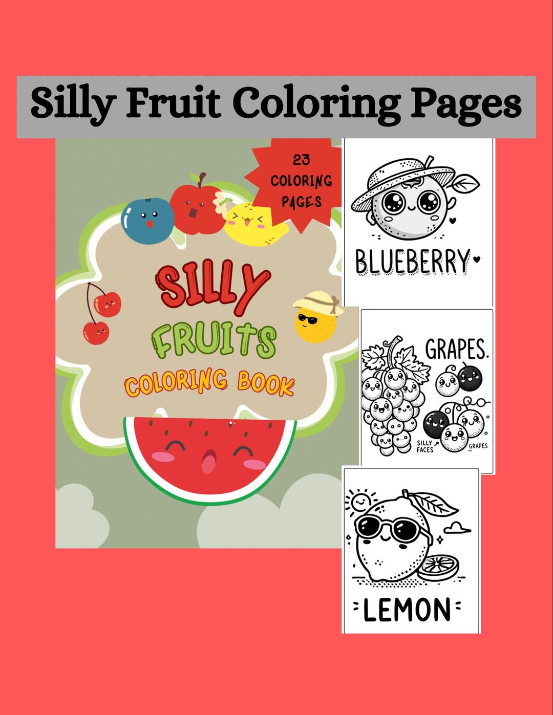 Fruit Coloring Pages for Kids, 23 Printable Fruit Color Pages for Kids ...
