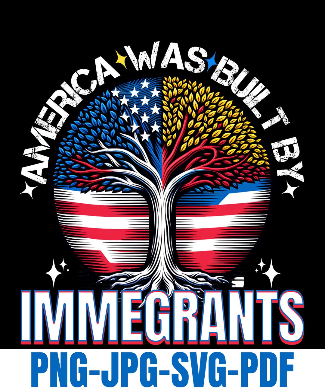 America Was Built by Immegrants Png, African American Png, Support ...