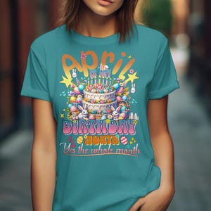 April My Birthday Month PNG, Fun Birthday Gift, Cute Pastel Easter ...