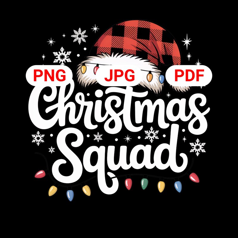 Squad in Christmas Lights - Etsy