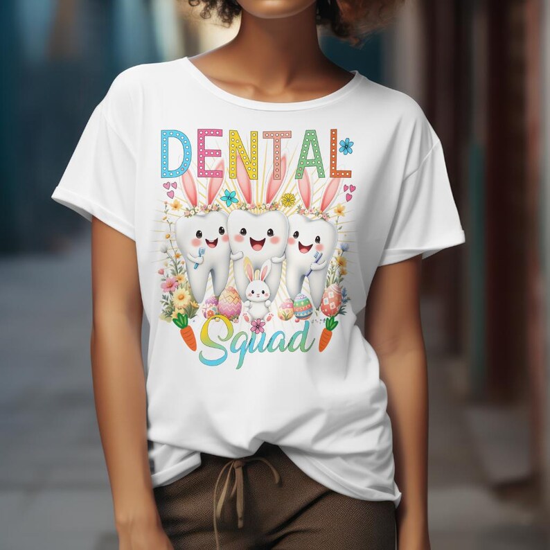 Dental Squad Easter PNG, Cute Tooth Bunny Design for Dentists ...