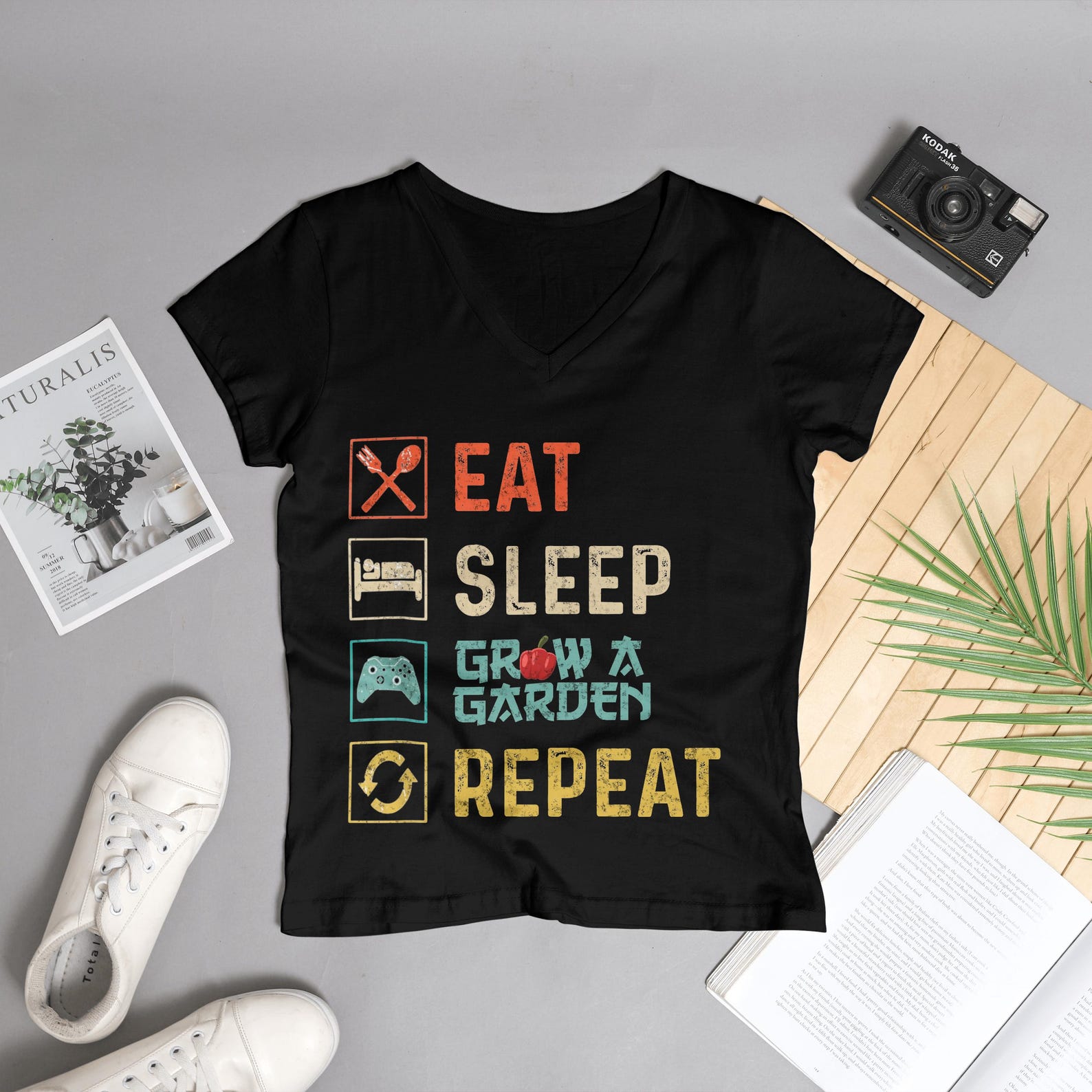 Eat Sleep Grow Garden Repeat PNG: Gardener Art Print (digital Download ...