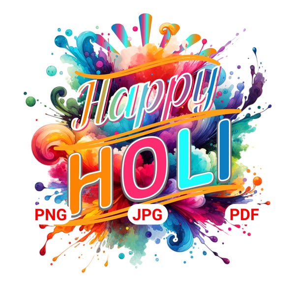 Holi Wall Poster - Etsy