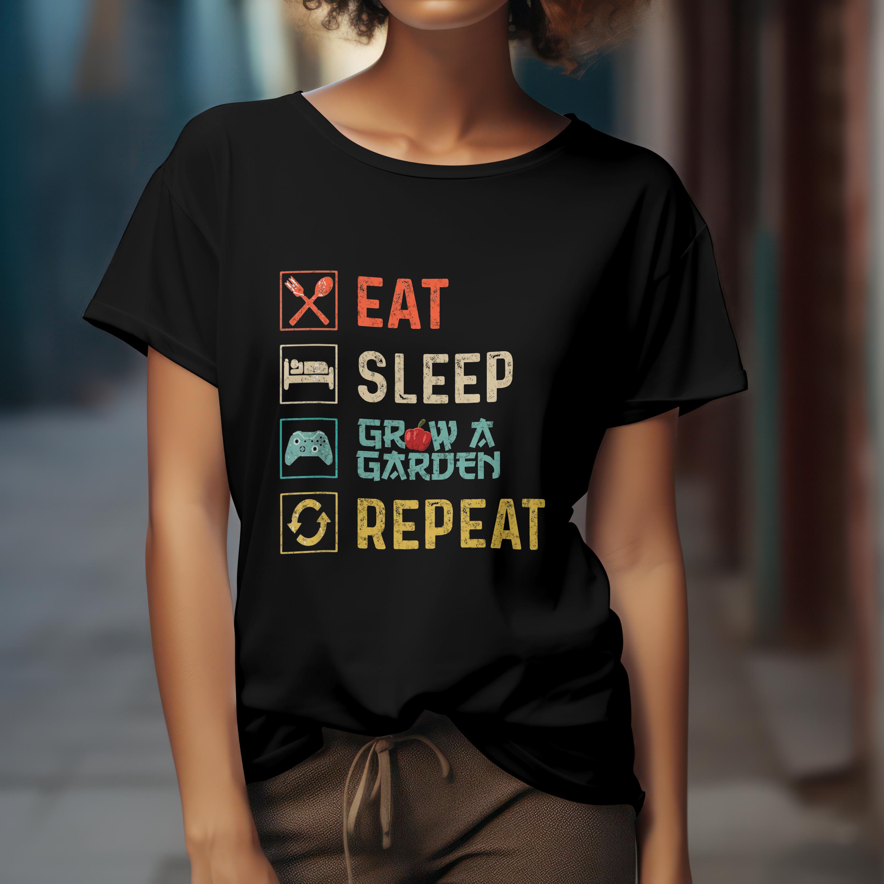 Eat Sleep Grow Garden Repeat PNG: Gardener Art Print (digital Download ...