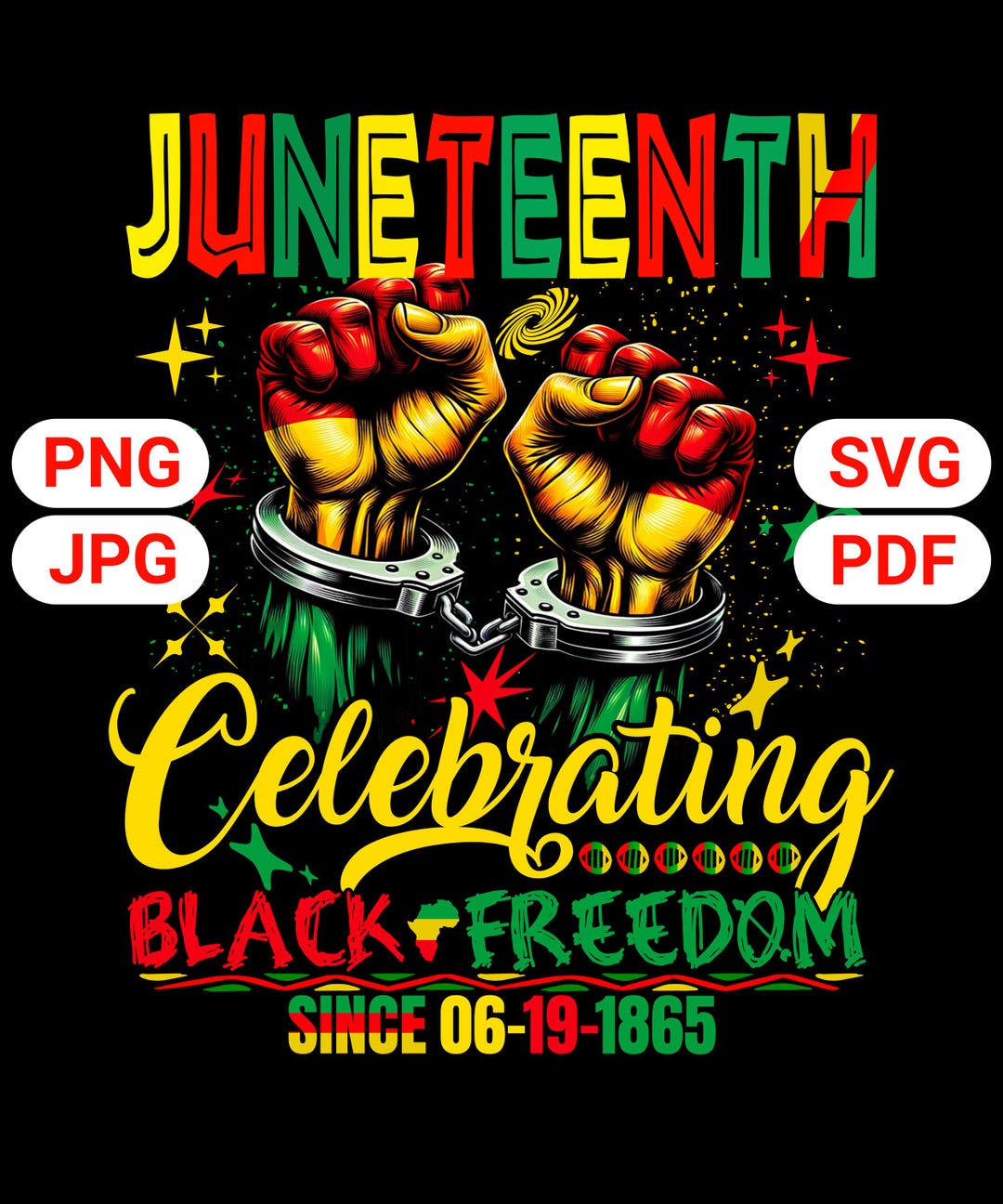 Juneteenth Celebrating Black Freedom PNG, Emancipation Day 1865 African ...