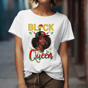 Juneteenth Queen PNG, Black Girl Magic Afro Woman Pride Tee, African ...