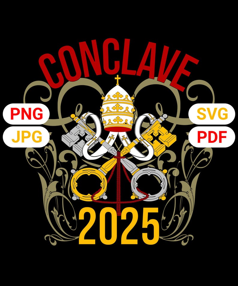 Conclave 2025 PNG, Vatican Inspired Event Design Tee, Conclave 2025 ...