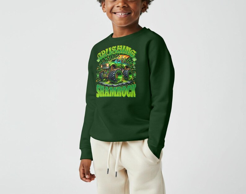 Crushing Shamrock Monster Truck PNG, St. Patrick's Day Design (digital ...