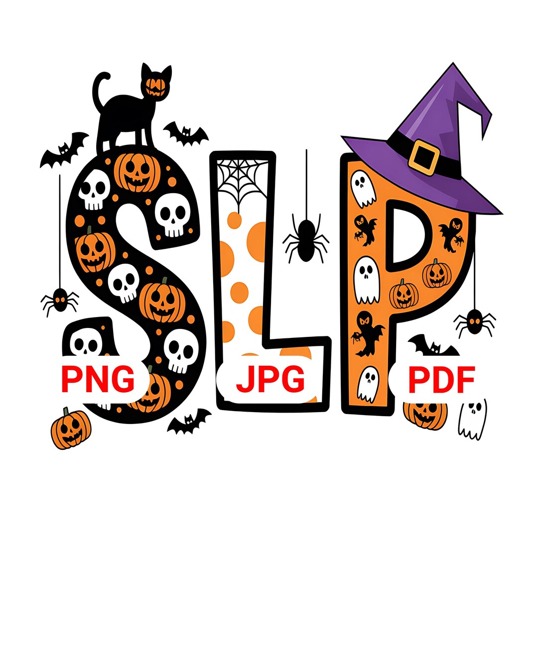 Halloween SLP Design: Speech Therapist Pumpkin Ghost PNG (digital ...