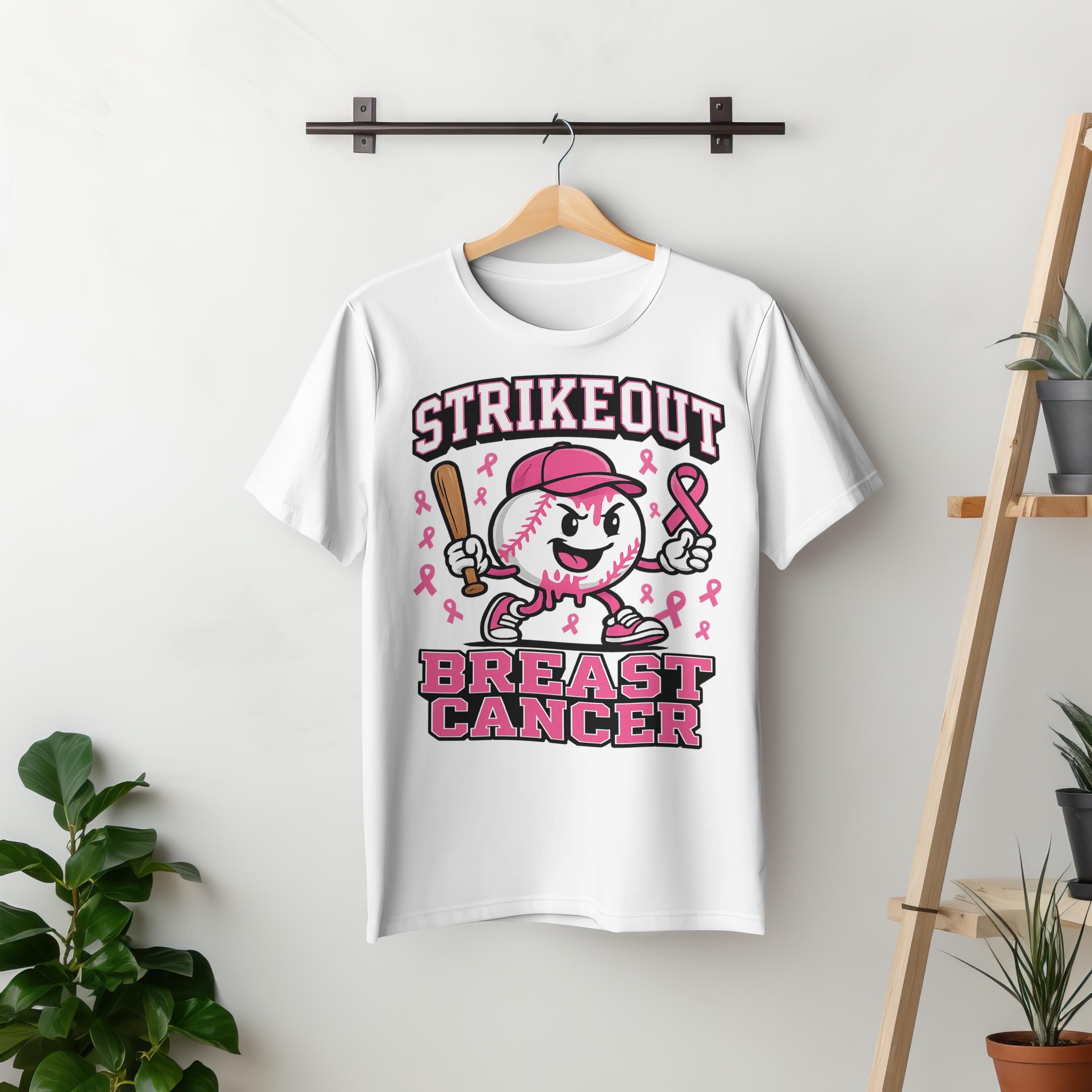 Strikeout Breast Cancer PNG, Funny Awareness Baseball Shirt, Cute ...