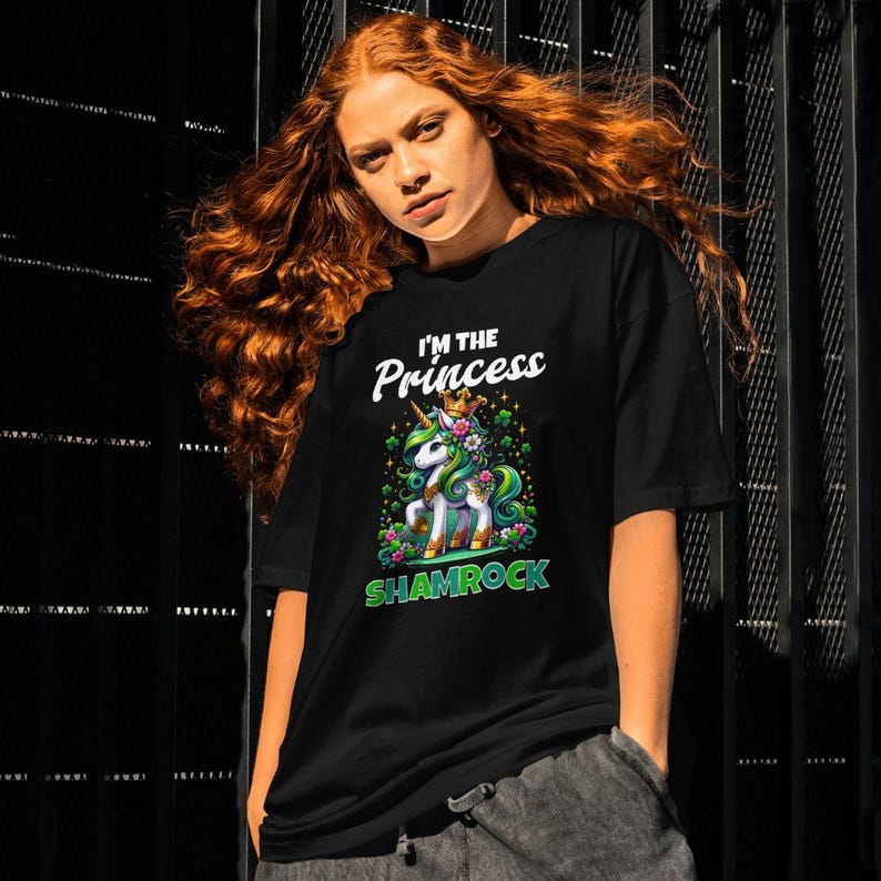 I Am the Princess Shamrock, Lucky Princess, Cute Unicorn, PNG, PDF, SVG ...