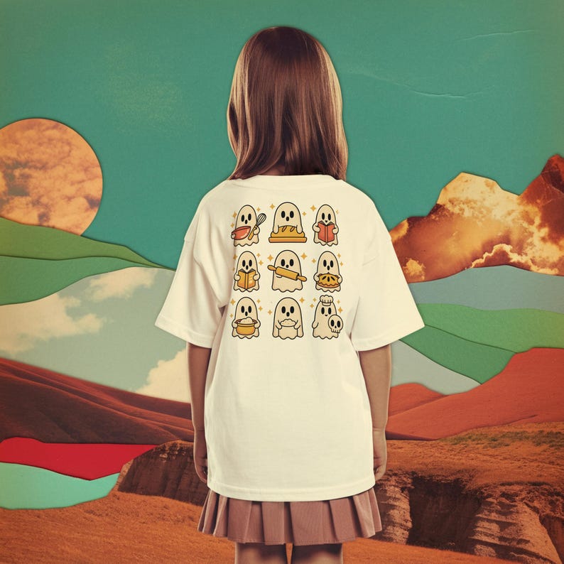 Cute Halloween Baking Ghosts PNG, Kawaii Ghost Baker Shirt, Funny ...