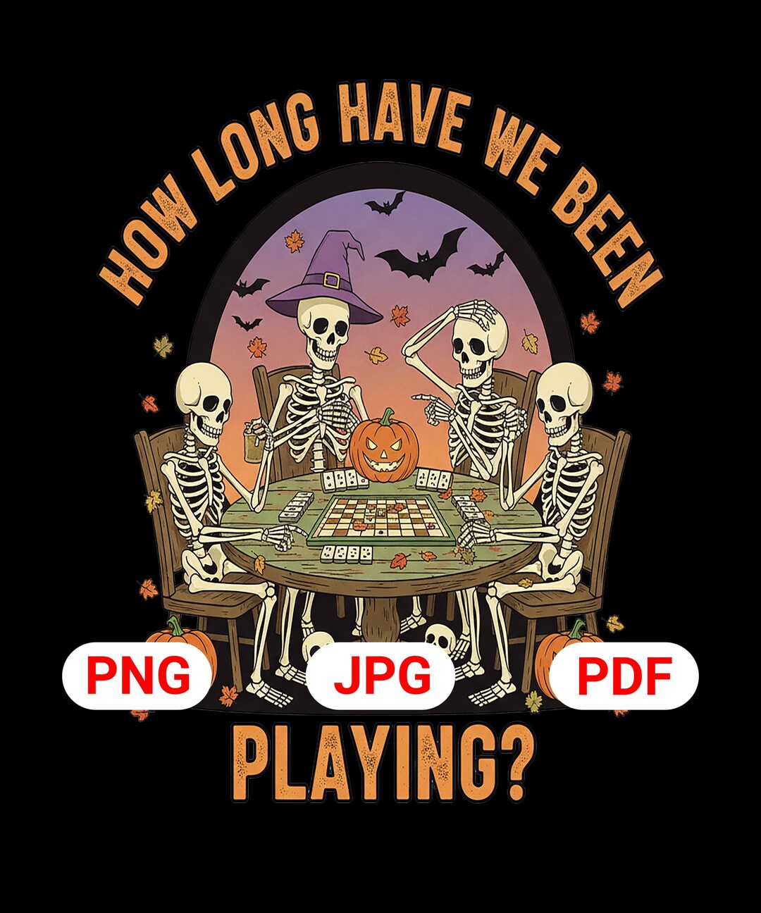 Funny Halloween Skeleton Board Game PNG - Spooky Goth Design (digital ...