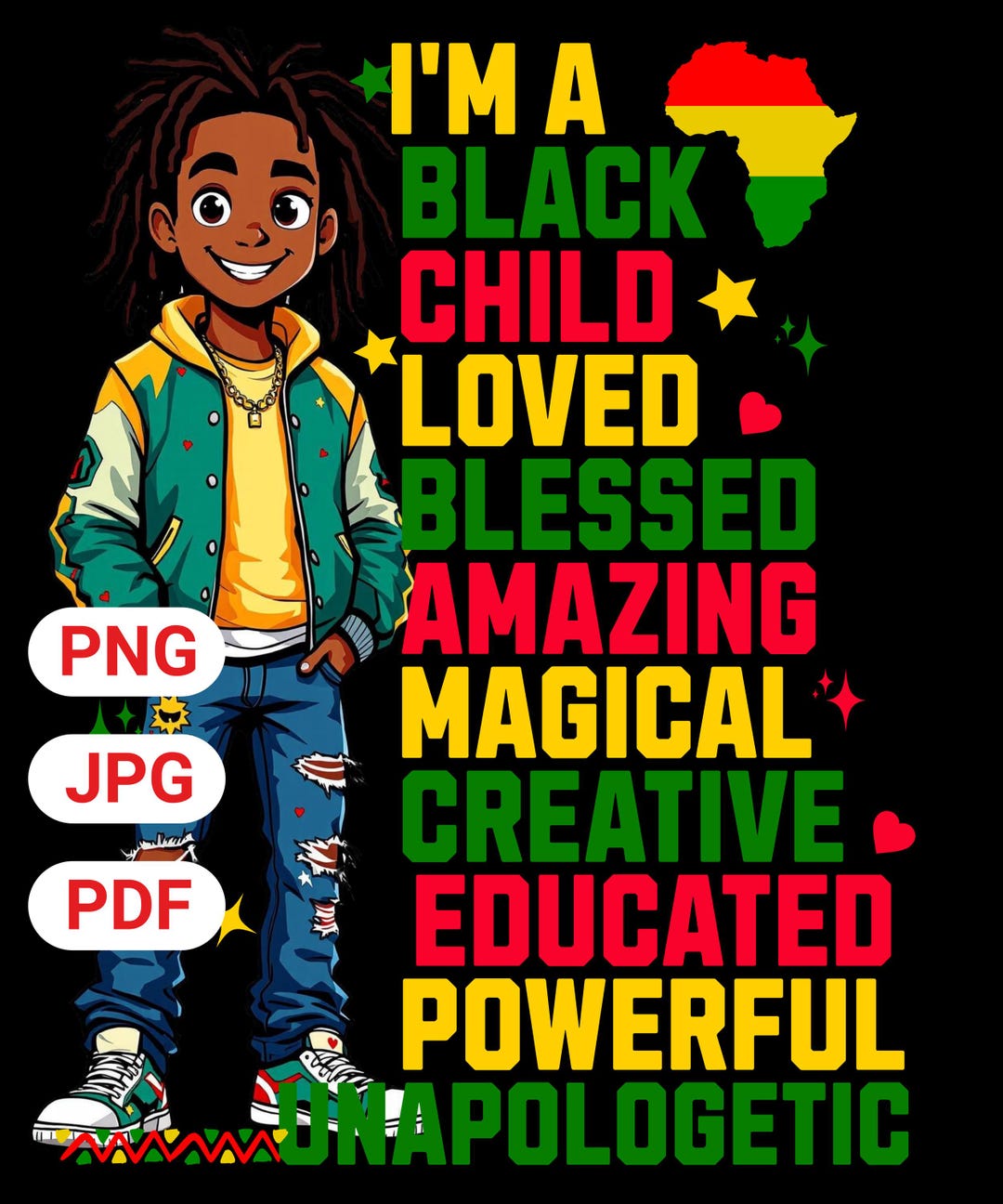 Magical Black Child PNG, Black History Month (digital Download) - Etsy