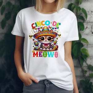 Cinco De Meowo PNG, Fiesta Cat Lover, Purr-fect Cinco De Mayo Graphic ...