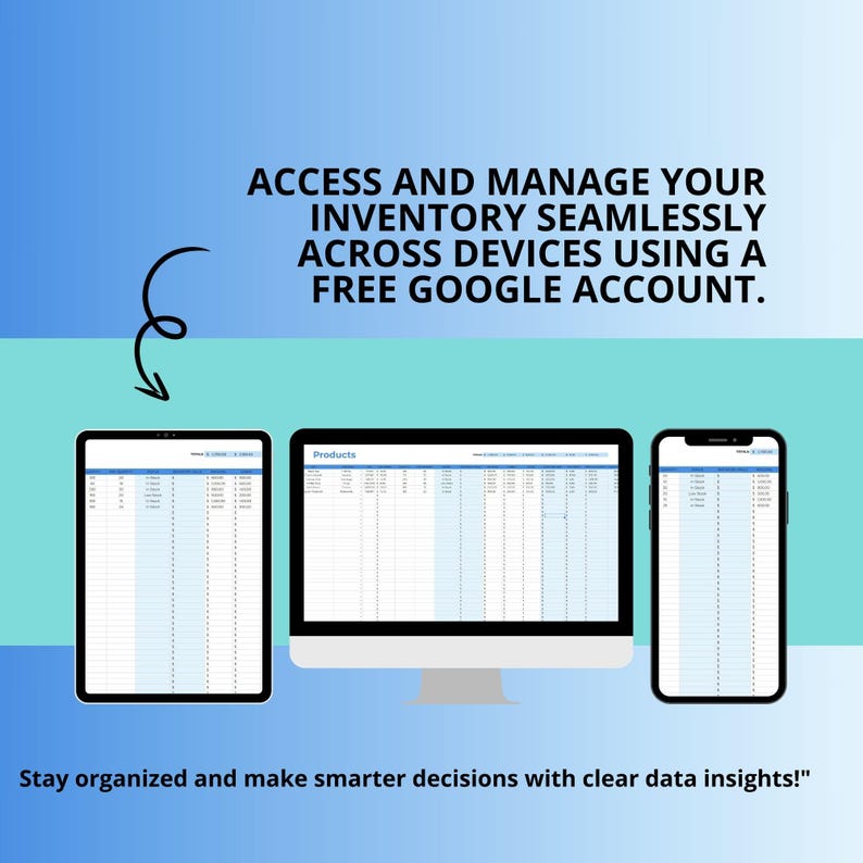 Inventory Tracker Template: Google Sheets Product, Stock & Cost ...