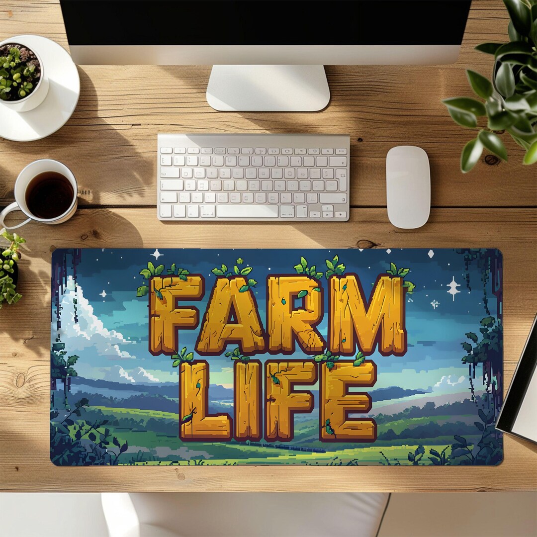 Stardew Valley Inspired Desk Mat Mouse Pad Farm Life Stardew Gaming ...