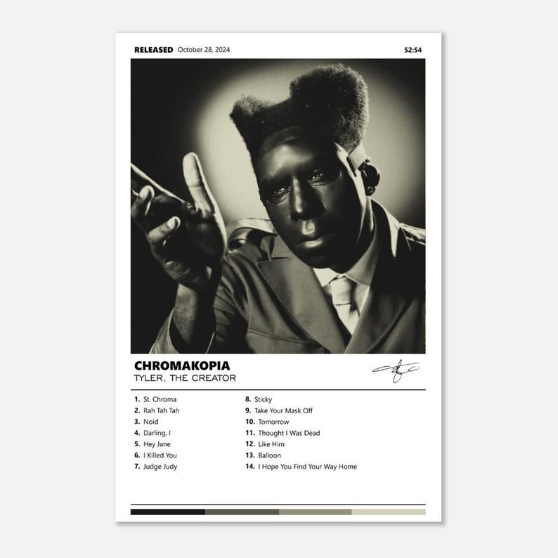 Tyler, the Creator Poster, Chromakopia Poster, Tyler, the Creator Wall ...
