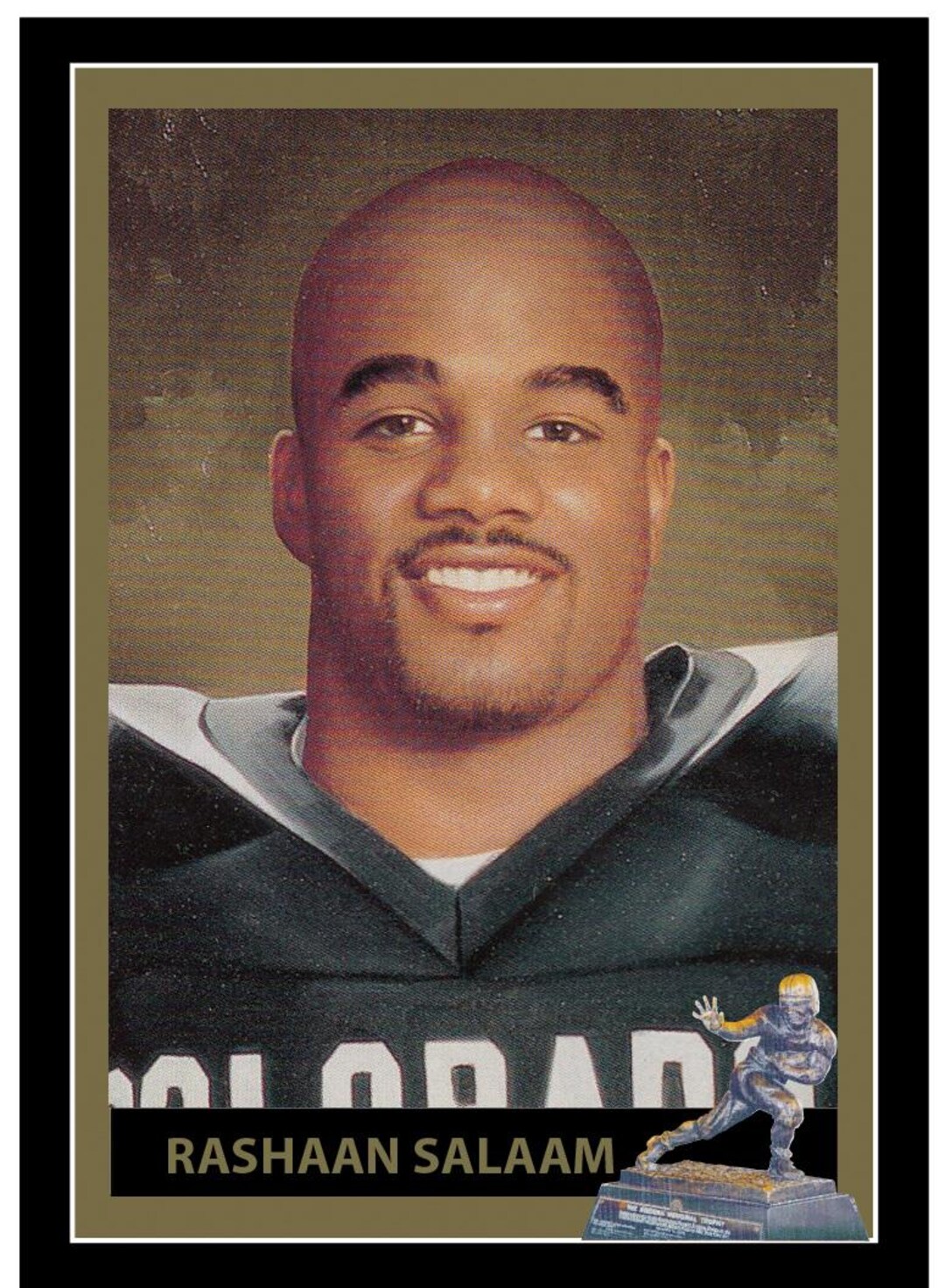 Rashaan Salaam Heisman Series Card - CUSTOM MADE - Colorado 1994 - Etsy