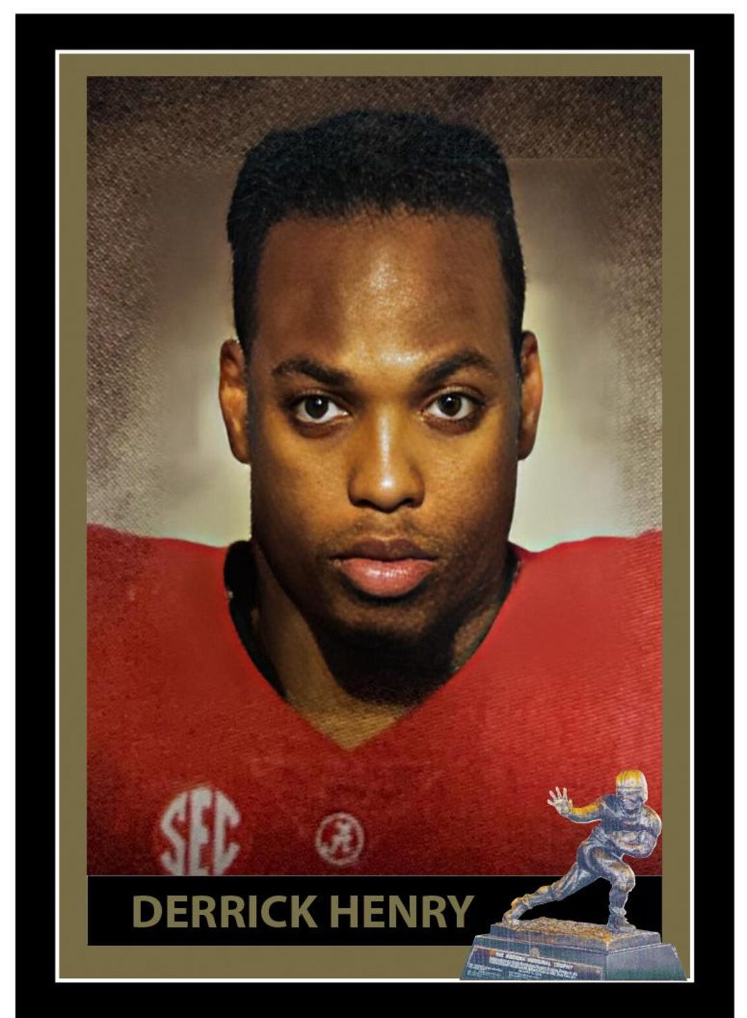 Derrick Henry Heisman Series Card - CUSTOM MADE - Alabama 2015 - Etsy