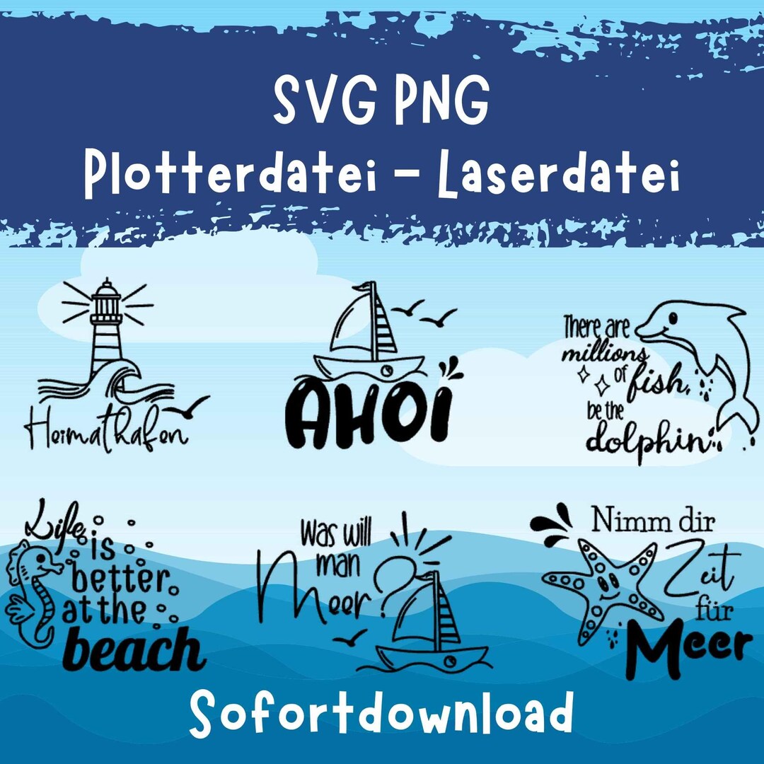 Plotter File Laser File Maritime, SVG PNG Incl. Commercial License, Sea Anchor Boat Lake ...