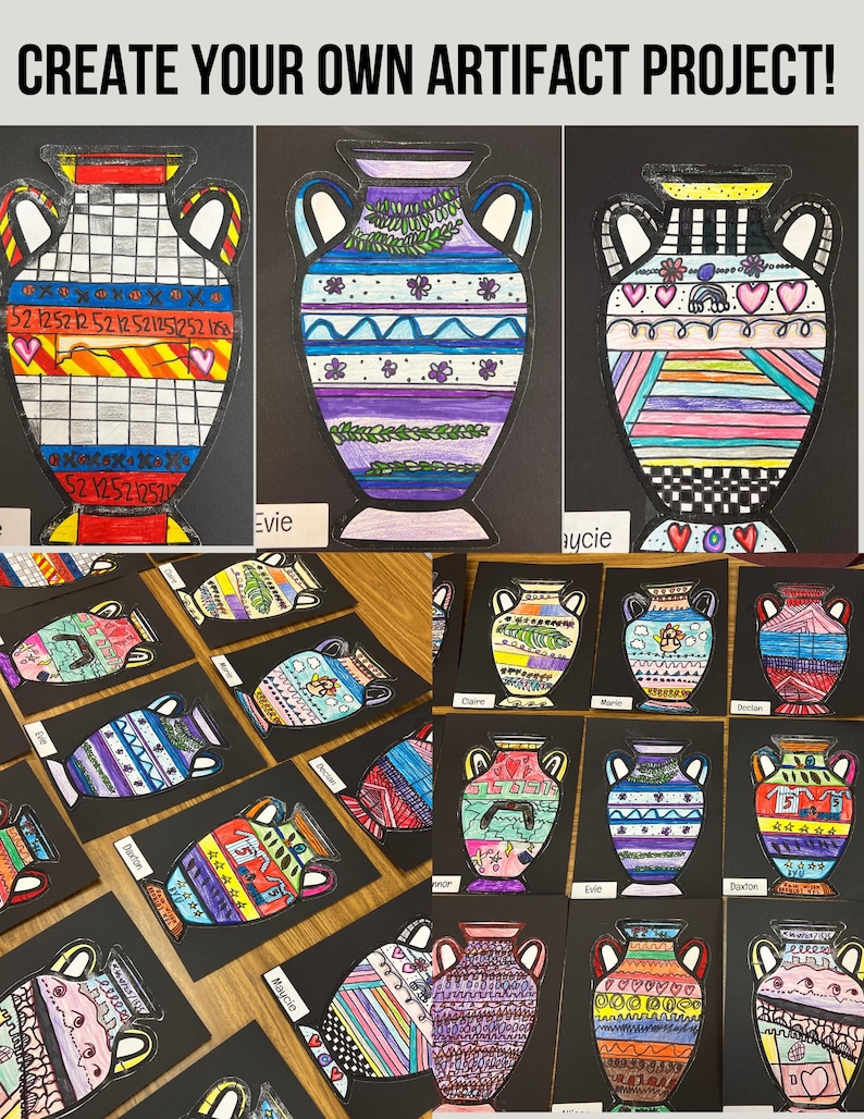 Ancient Roman Artifact Art Project: 3rd Grade History Activity - Etsy