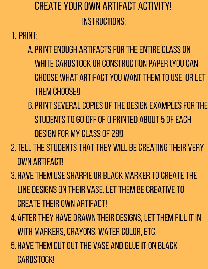 Ancient Roman Artifact Art Project: 3rd Grade History Activity - Etsy