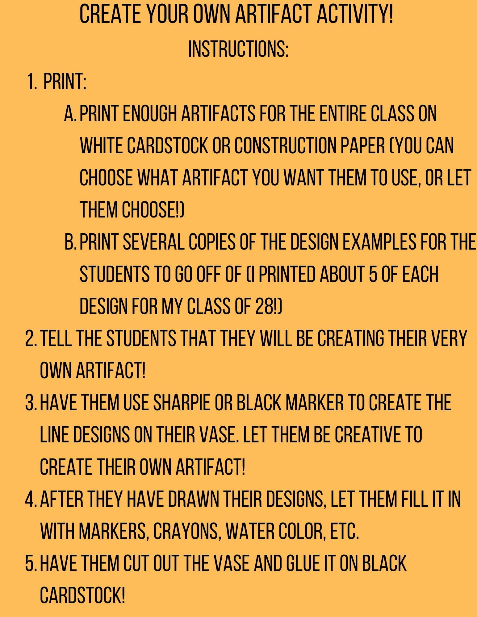Ancient Roman Artifact Art Project: 3rd Grade History Activity - Etsy