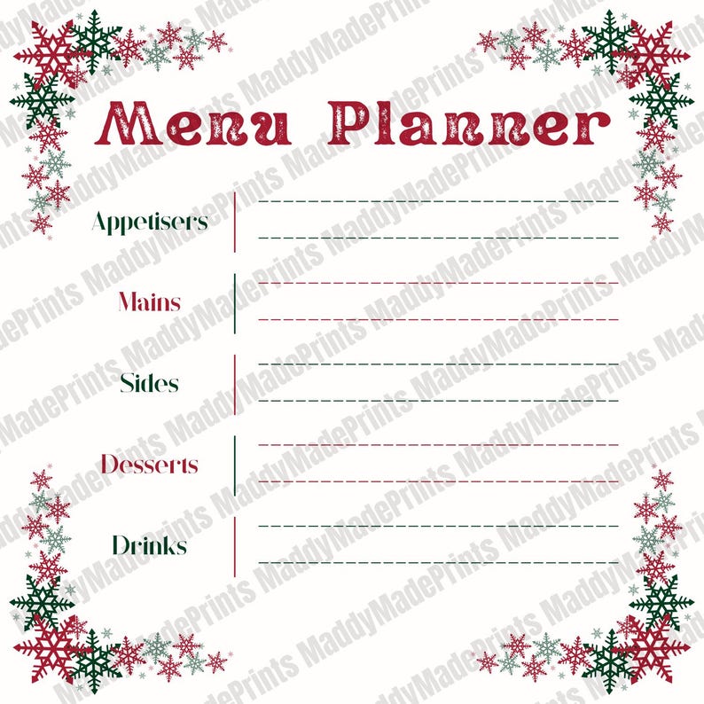 Holiday Meal Planner Bundle Menu, Shopping List, Prep & Cooking ...