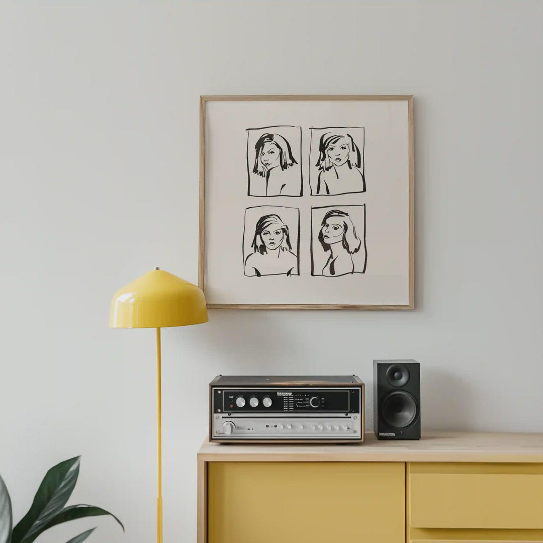 Minimalist Female Portraits | Line Art Collage | Black Ink Drawings ...