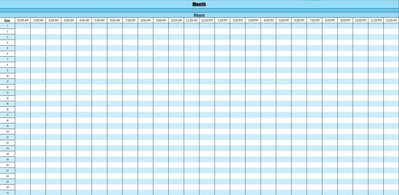 Excel Calander Spreadsheet, Blue Theme, Easy to Organize Your Life - Etsy