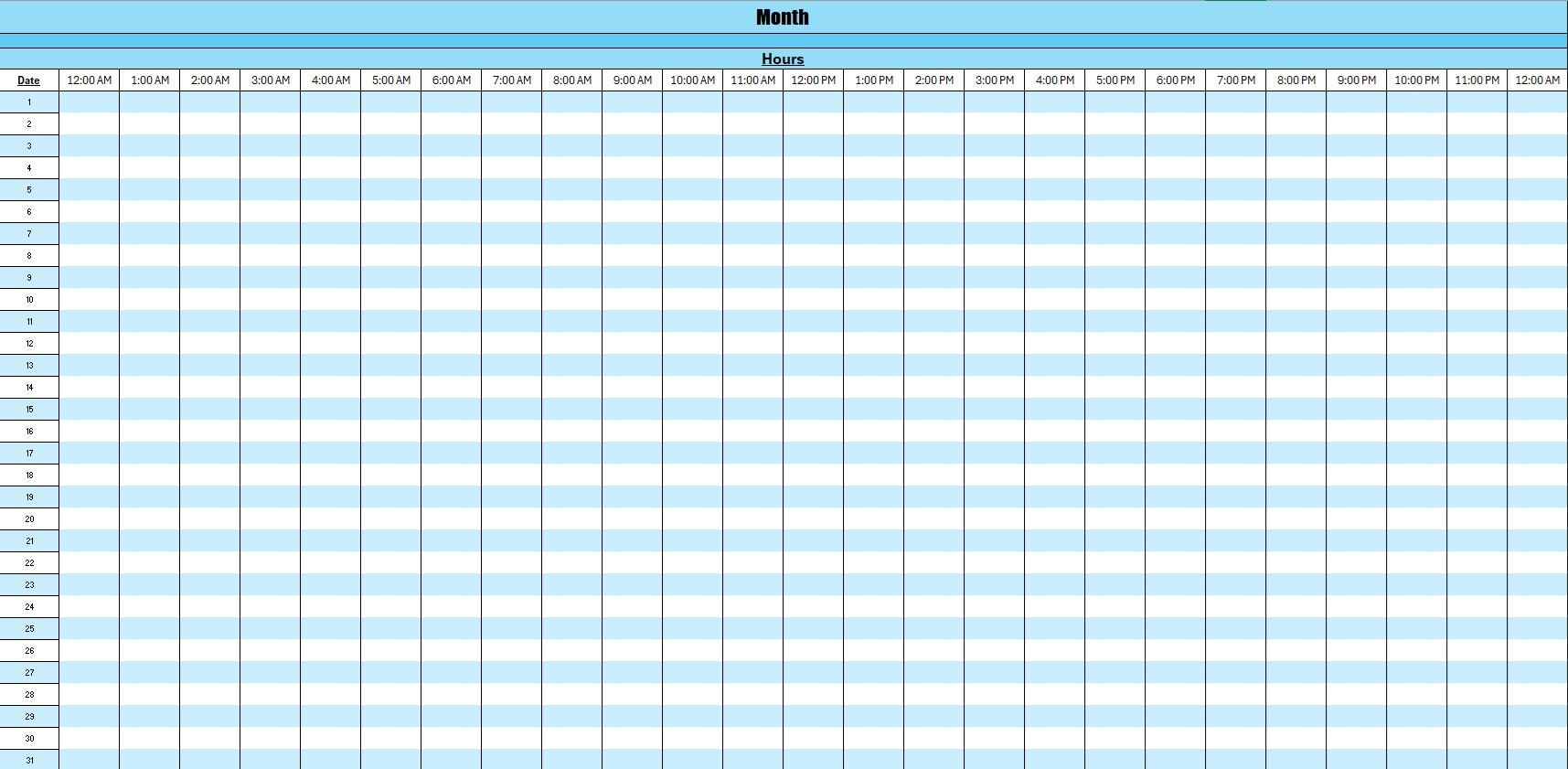 Excel Calander Spreadsheet, Blue Theme, Easy to Organize Your Life - Etsy